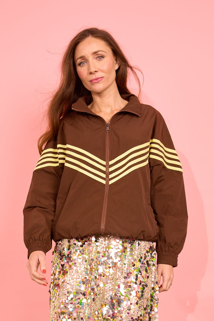 Cindy Track Jacket - Brown