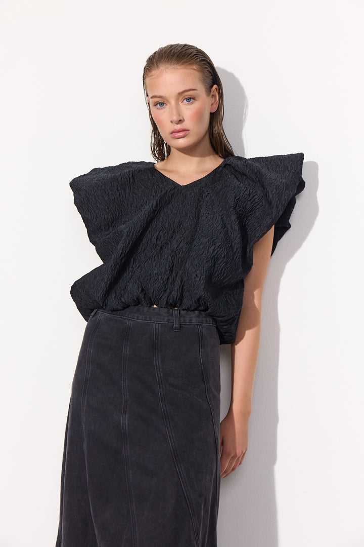 Ebba Wing top - Black